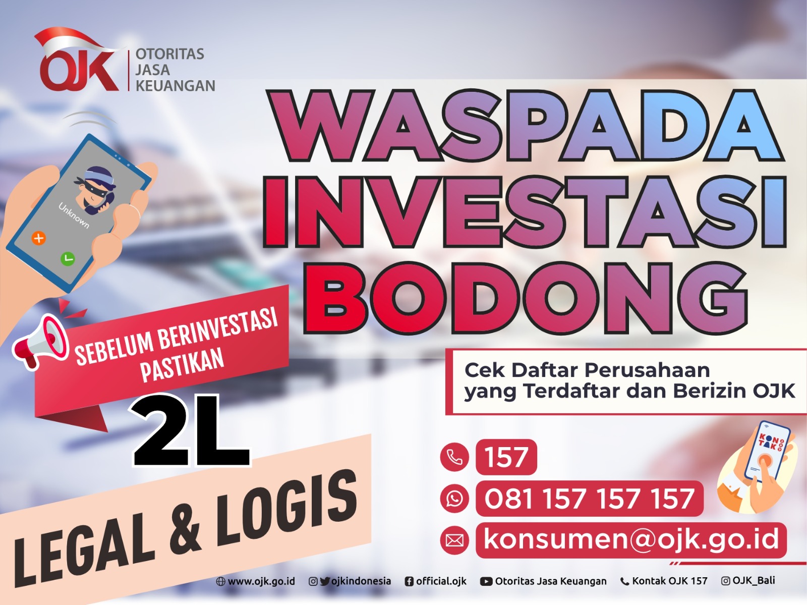 OJK Perkuat Layanan Konsumen Sektor Jasa Keuangan dengan Kontak 157